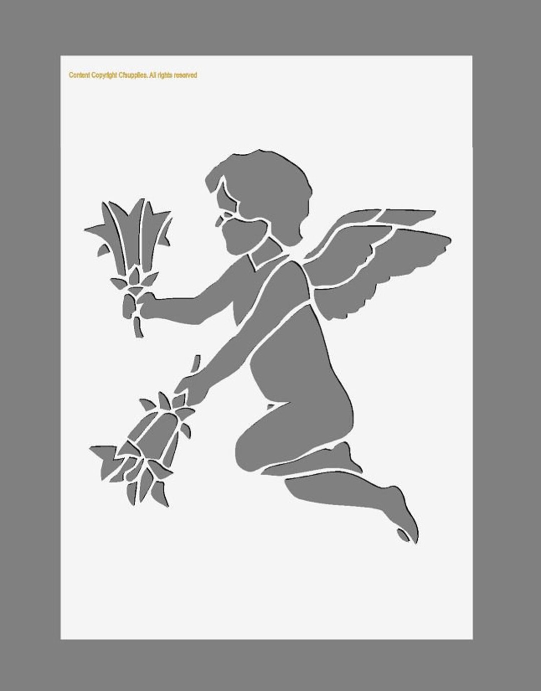 Fairy Stencil | Mylar Stencil for Walls, Fabrics, Furniture, Nurseries ...