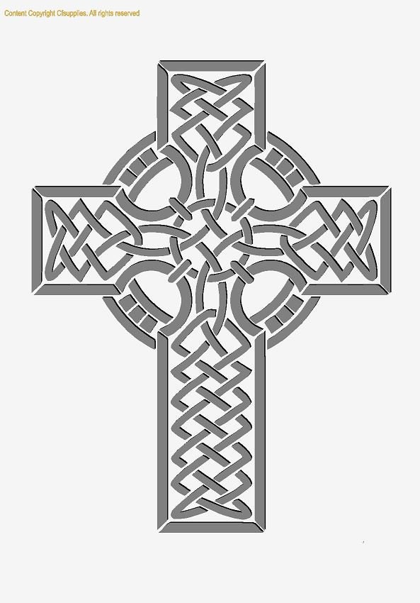 Celtic Cross Stencil: Reusable Mylar, Art & Decor (A3/A4/A5) - Etsy