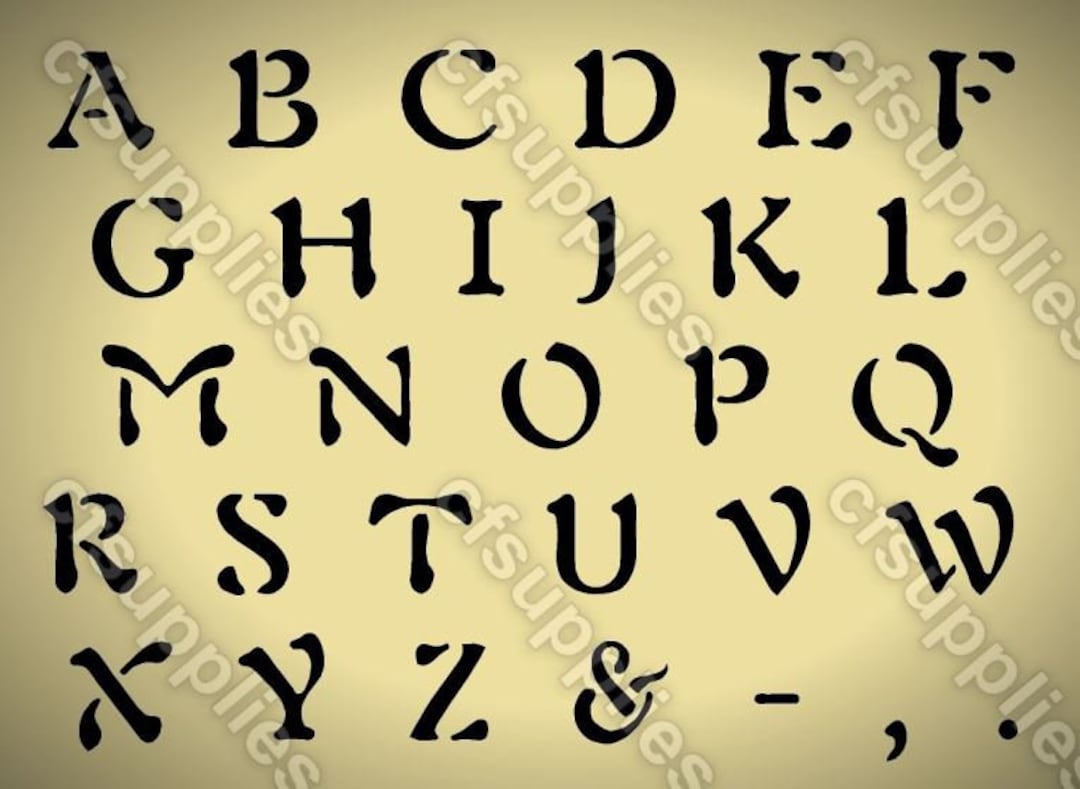 French Vintage Alphabet Stencil: Shabby Chic Font, A3/A4 Mylar - Etsy