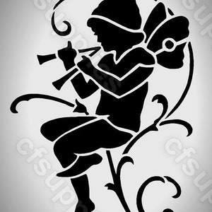 Elf Fairy Stencil | Mylar Stencil for Walls, Fabrics, Furniture ...
