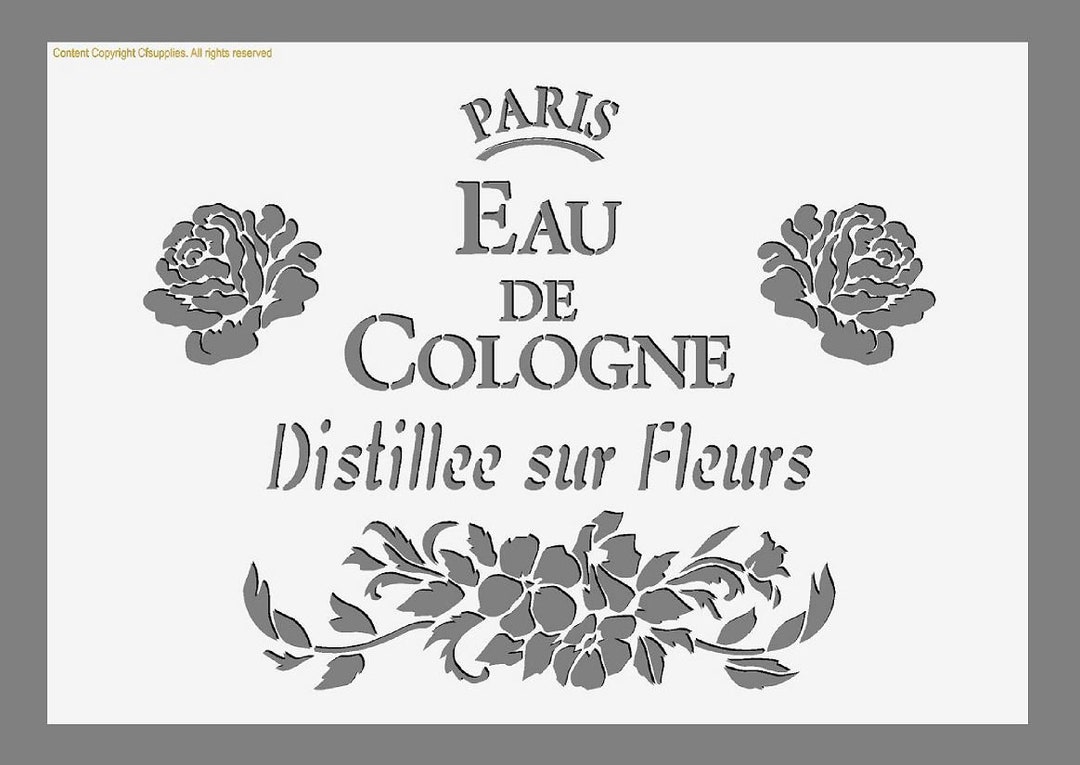 Vintage French Stencil | Shabby Chic Paint Stencil for Walls, Fabrics ...