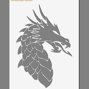 Dragon Head Stencil in A3/A4 Sheet Sizes | Thicker 190 Micron ...
