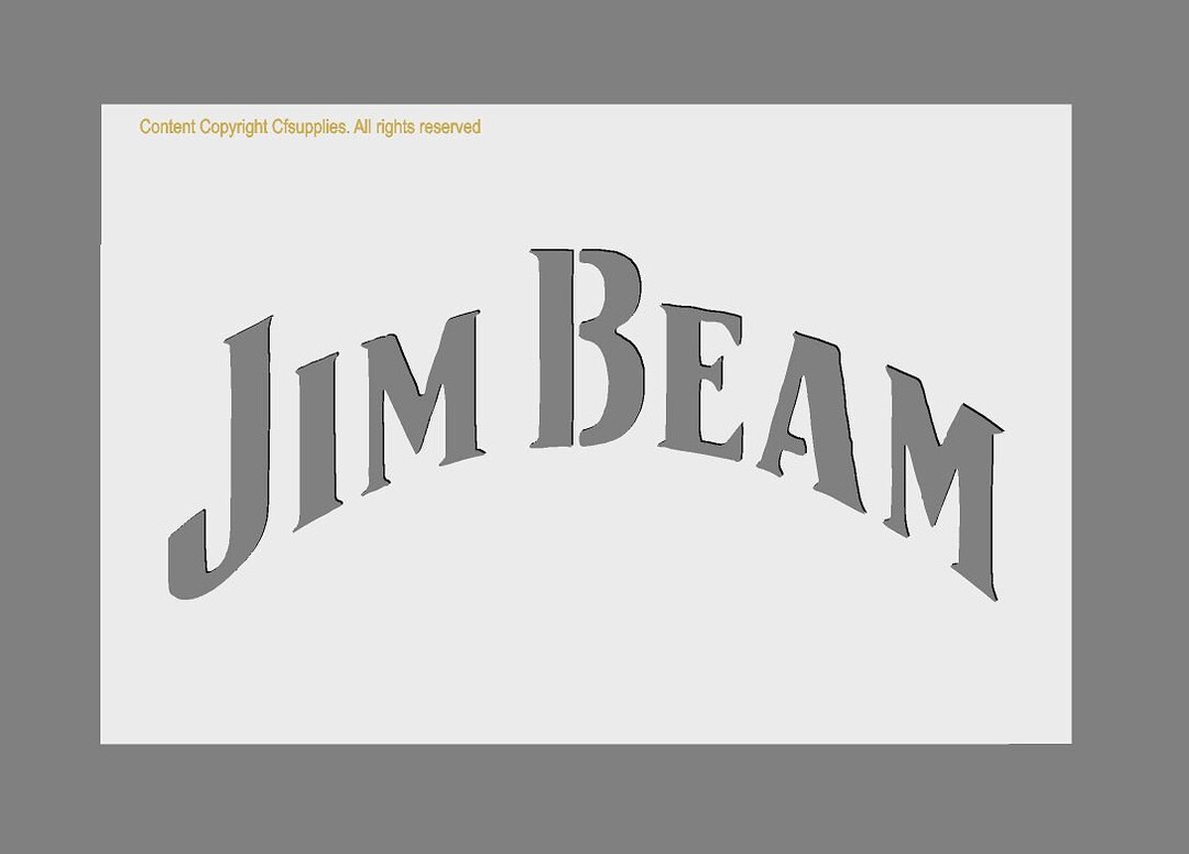 Jim Beam Mylar Stencil: Reusable 190 Micron for Painting - Etsy