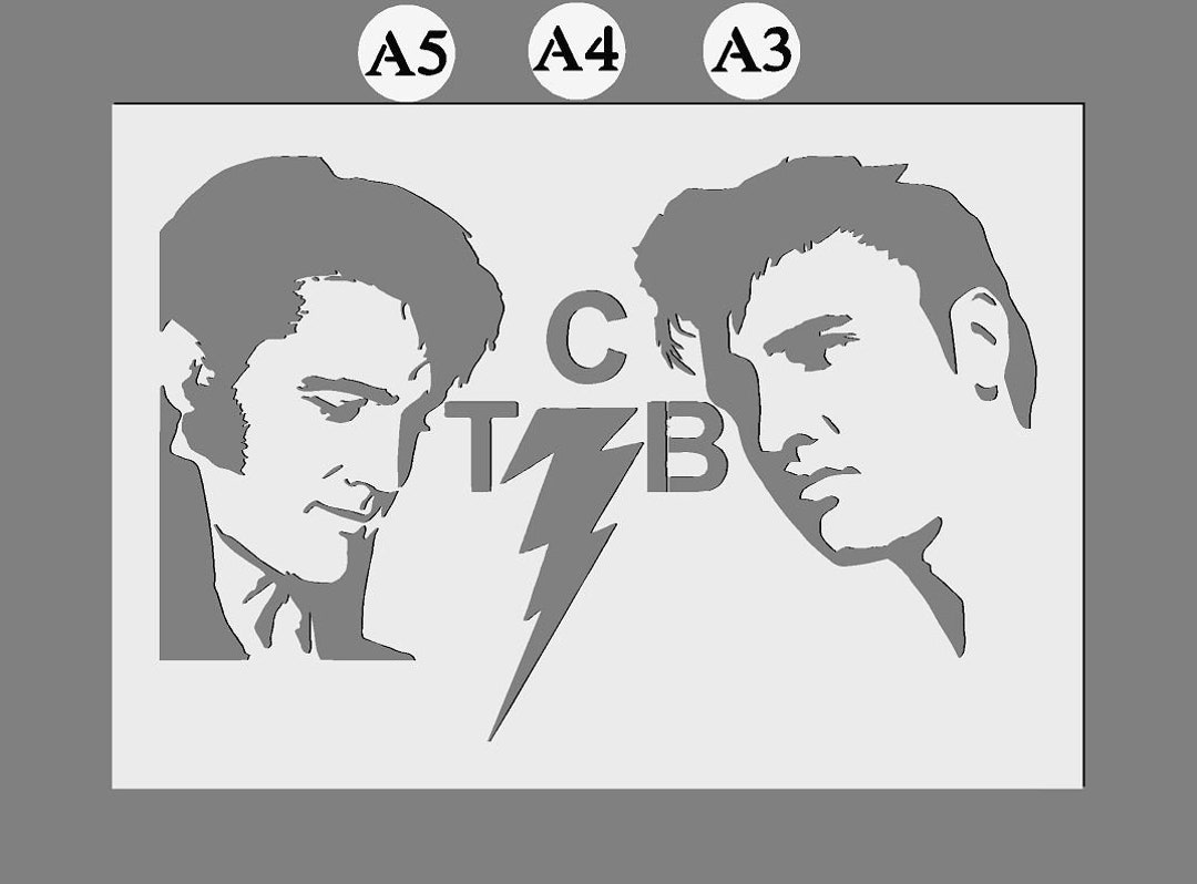 Elvis Stencil TCB in A3/A4/A5 Sheet Sizes Thicker 190 Micron Reusable ...