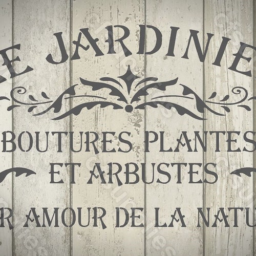 STENCIL 'parisienne Perfume' Vintage French Script | Etsy