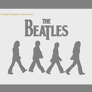 Stencil Pop Icon, Fab 4, John Lennon, Paul Mccartney, Yellow Submarine ...