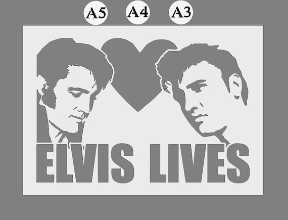 Elvis Presley Stencil Celebrity Art in A3/A4/A5 Sheet Sizes - Etsy