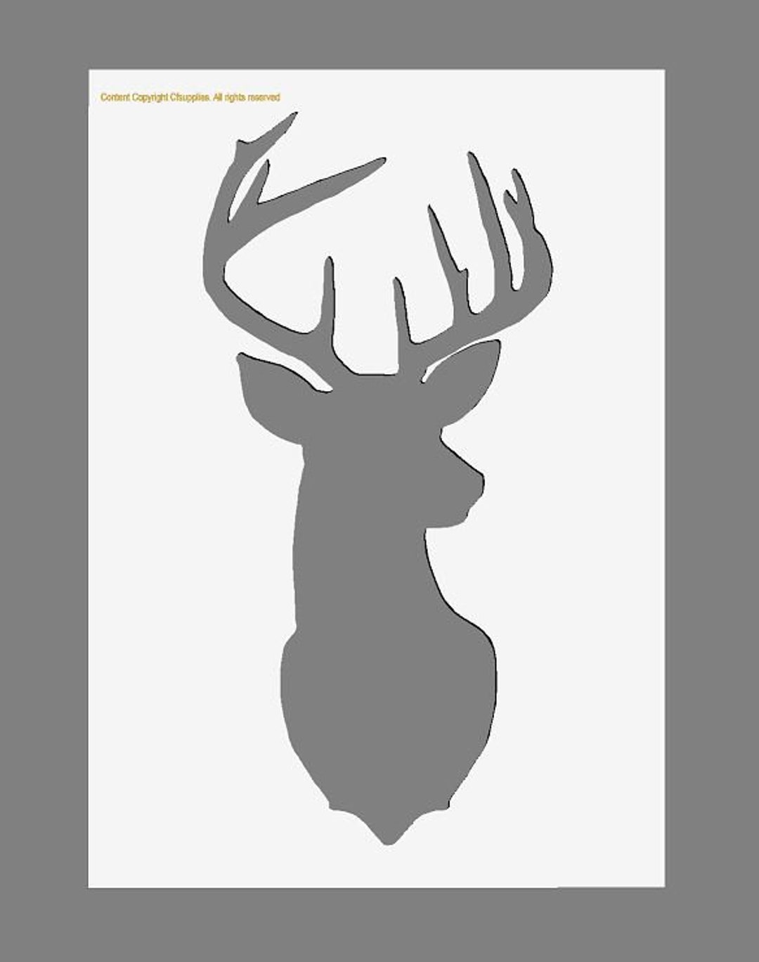 Stag Head Stencil: Reusable Mylar for Wall Art & Crafts - Etsy