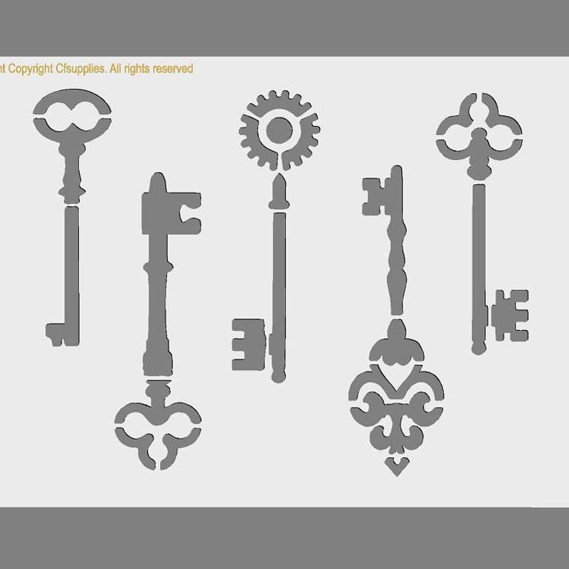Key Stencil - Etsy