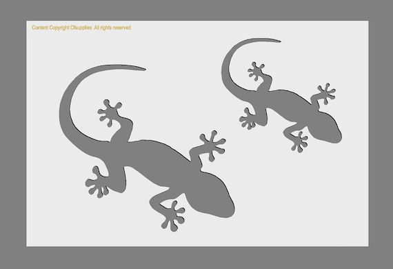 Gecko Lizards Mylar Stencil in A3/A4/A5 Sheet Sizes Thicker | Etsy