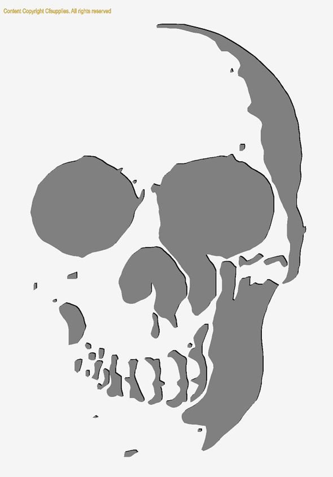 Skull Stencil in A3/A4/A5 Sheet Sizes Thicker 190 Micron - Etsy UK
