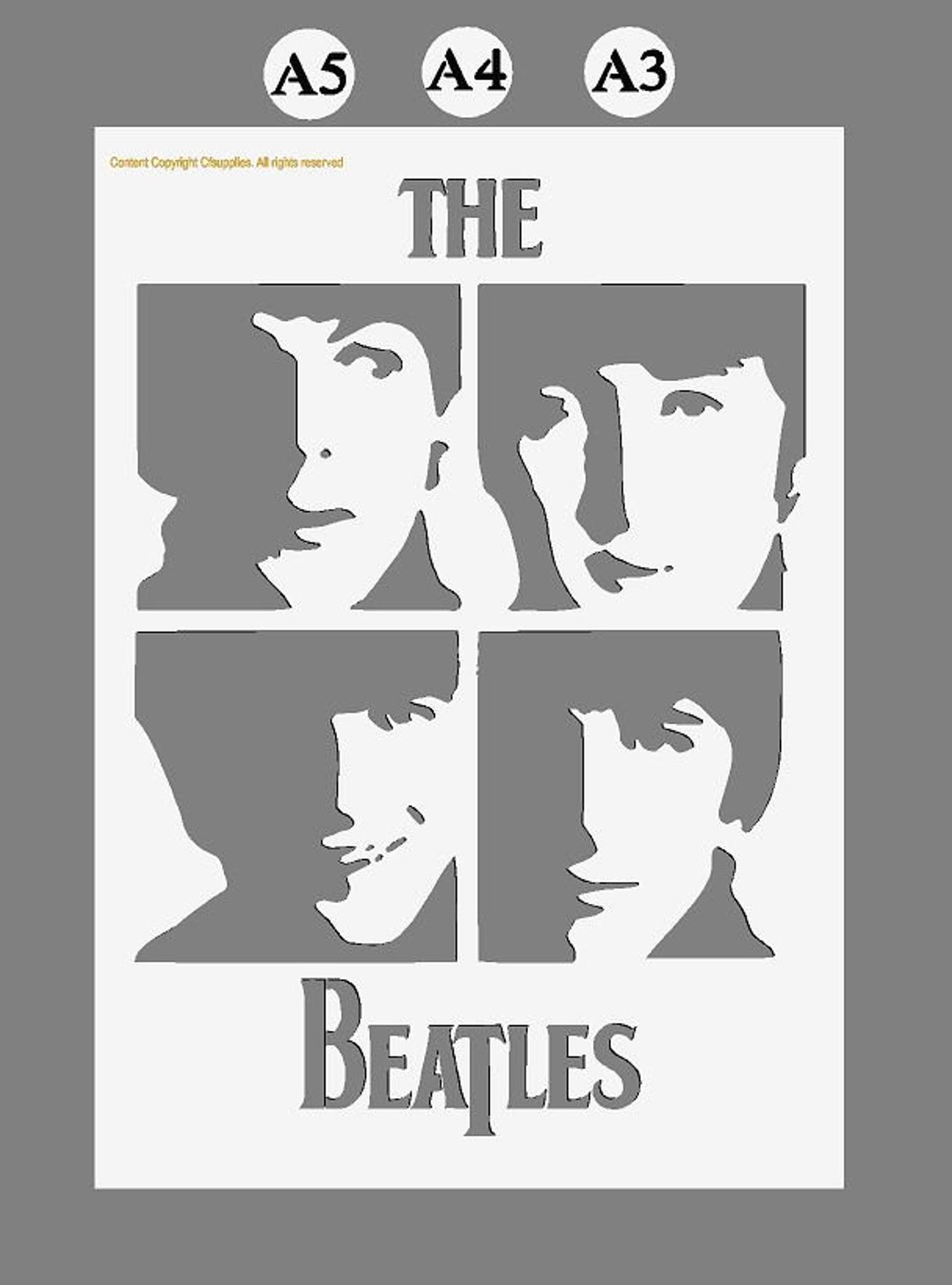Beatles Logo Stencil