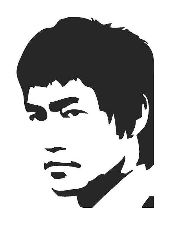Bruce Lee Pumpkin Stencil