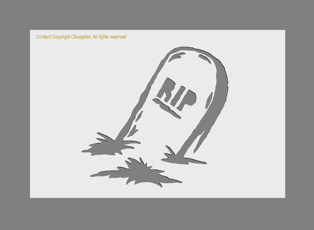 Tomb/gravestone Stencil in A3/A4/A5 Sheet Sizes | Thicker 190 Micron ...