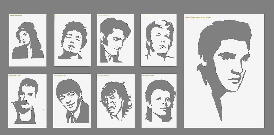 190 Micron Pop Icon Music Icon Stencils Craft Art DIY Decor - Etsy