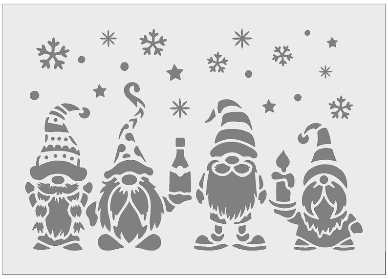 Christmas Gnome Gonk Stencil: Gonk Art, Superior Mylar 190 Micron ...