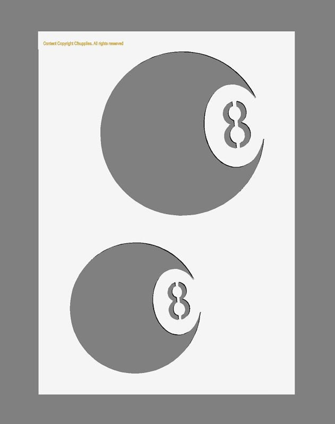 8 Ball Mylar Stencil: Reusable Painting Template (A3/A4/A5) - Etsy