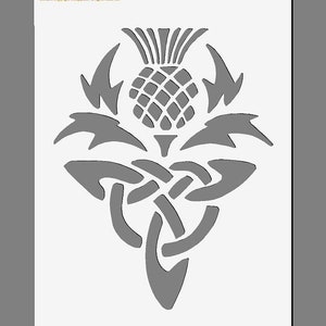 Celtic Thistle Stencil in A3/A4/A5 Sheet Sizes | Thicker 190 Micron ...