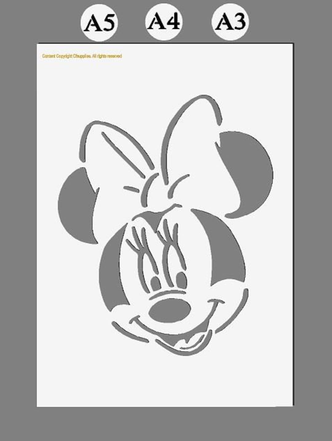 Mini Mouse Stencil: 190 Micron Mylar, A3/A4/A5 Sizes - Etsy