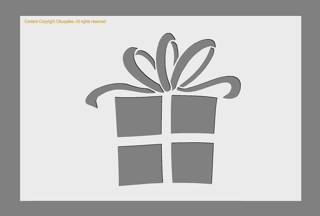 Christmas Present Stencil