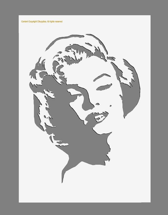 Marilyn Monroe Face Stencil