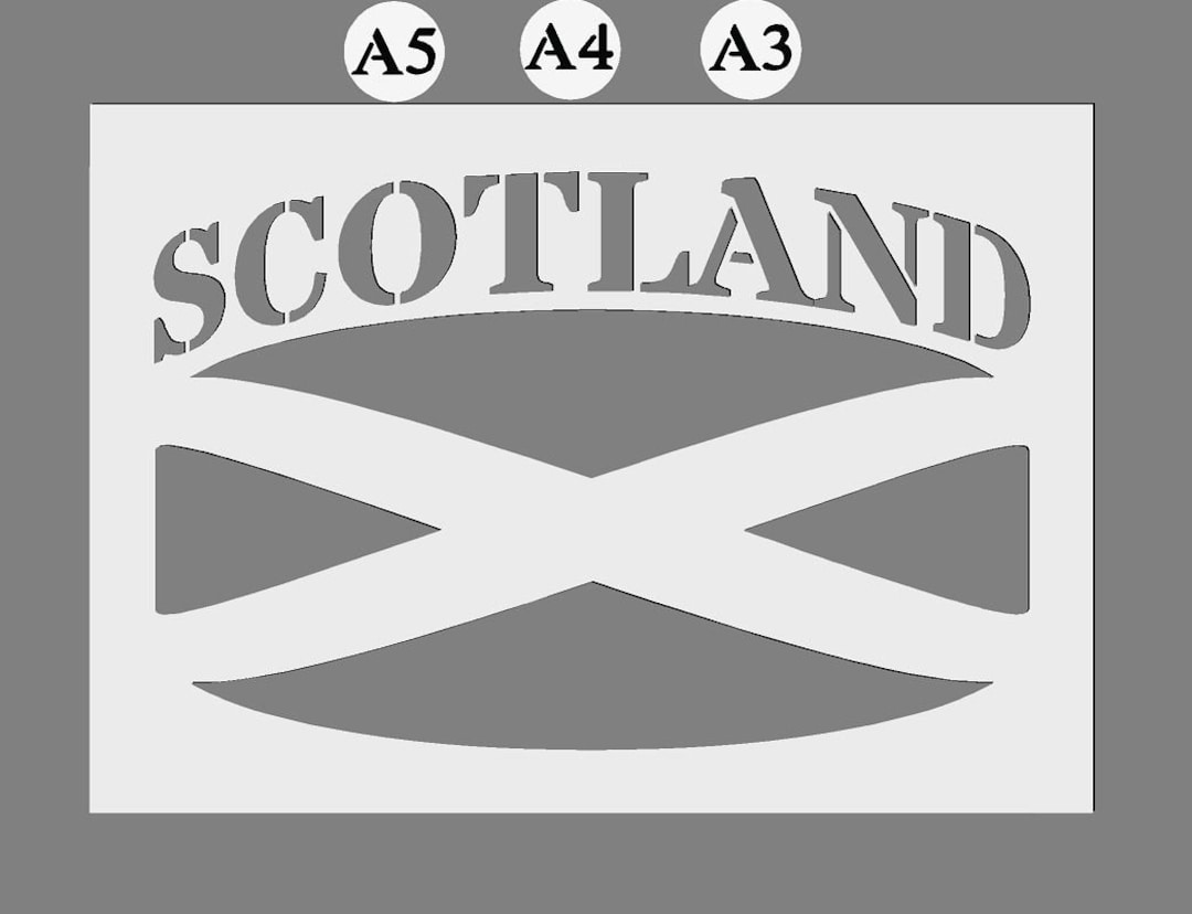 Scotland Flag/ensign Mylar Stencil in A3/A4/A5 Sheet Sizes Thicker 190 ...