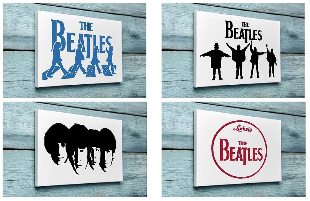 Pop Icon, Mylar Stencil, Fab 4, John Lennon, Paul Mccartney, George ...