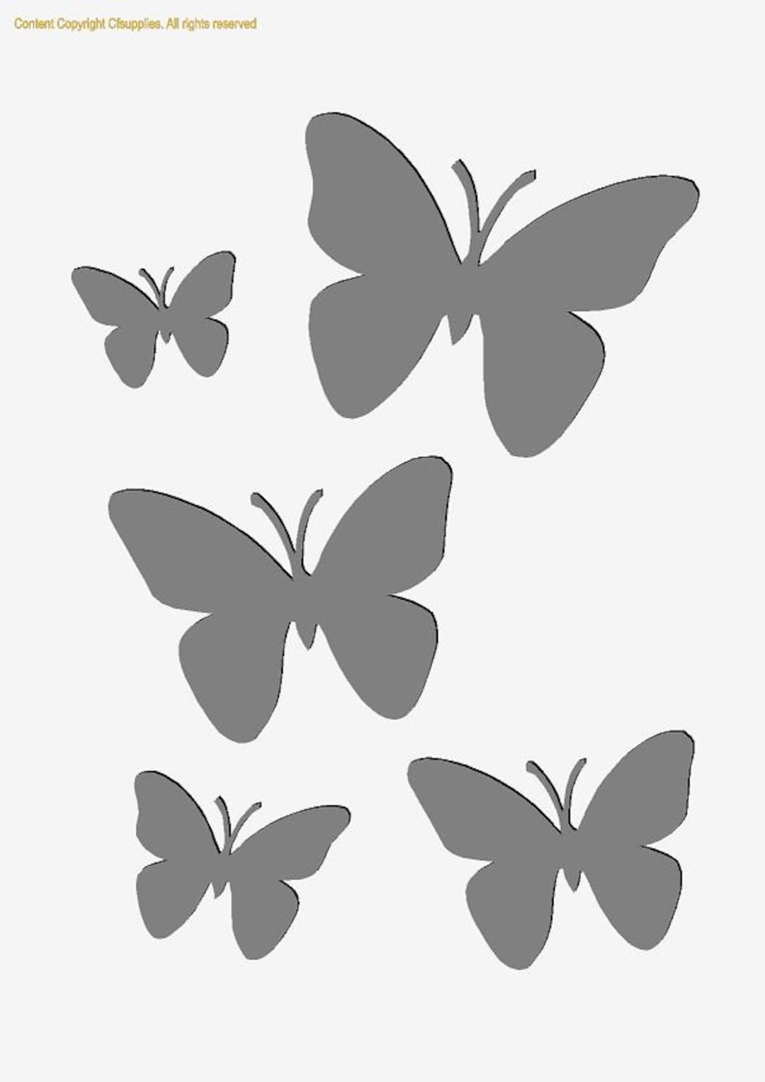 BUTTERFLIES Airbrush, Wall Art , Paint Stencil, Genuine Mylar Re ...