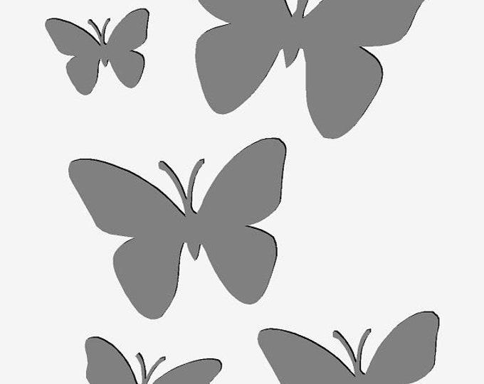 BUTTERFLIES Airbrush, Wall Art , Paint Stencil, Genuine Mylar Re ...