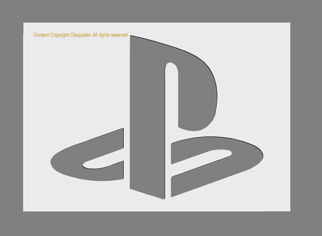 Playstation Logo Mylar Stencil in A3/A4/A5 Sheet Sizes Thicker 190 ...