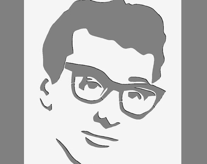 Buddy Holly Stencil: Reusable 190 Micron Painting Template - Etsy