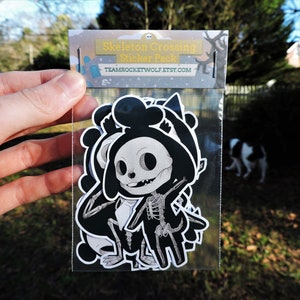 Skeleton Crossing Sticker Pack - Etsy