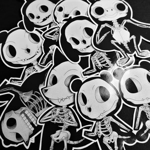 Skeleton Crossing Sticker Pack - Etsy