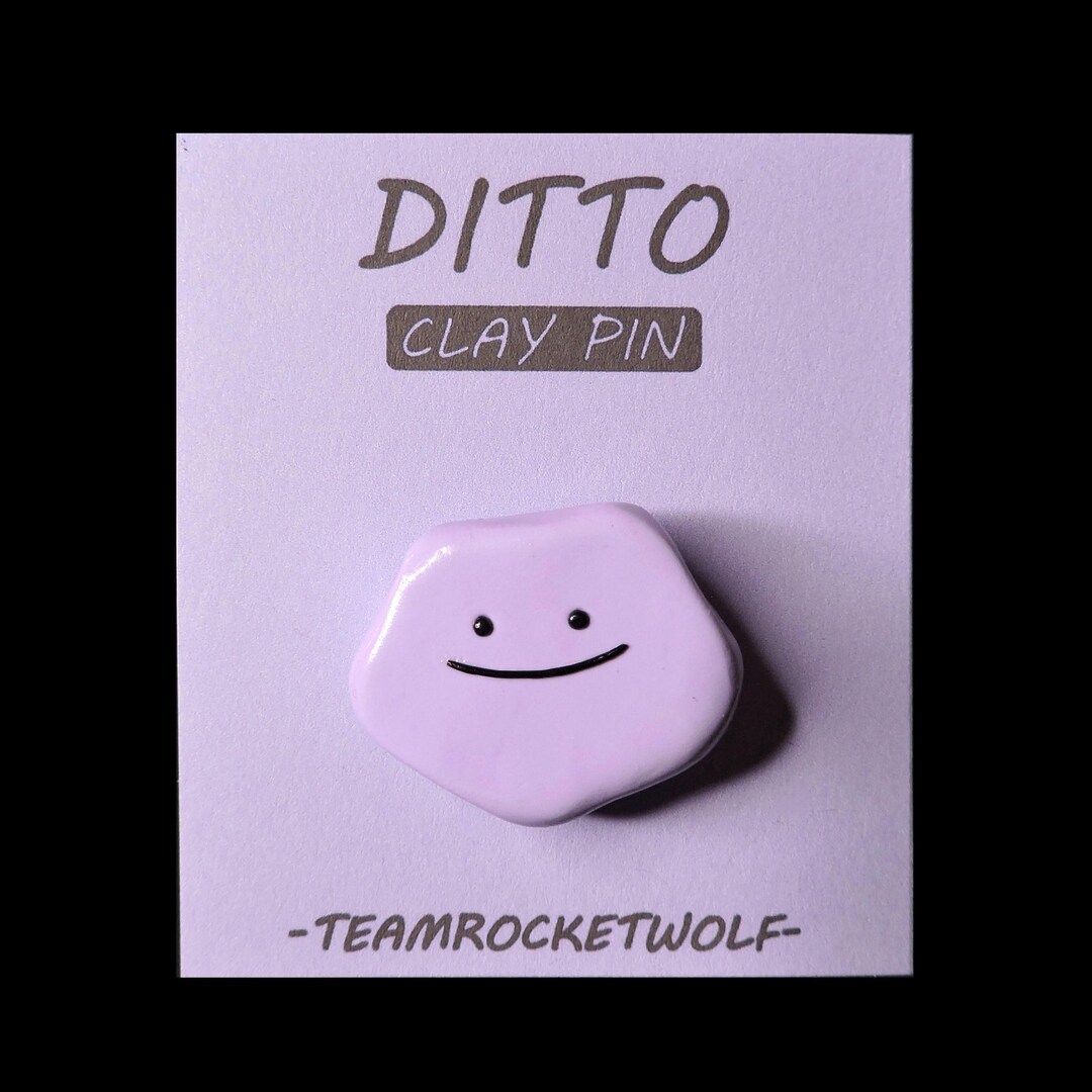 Ditto Clay Pin - Etsy