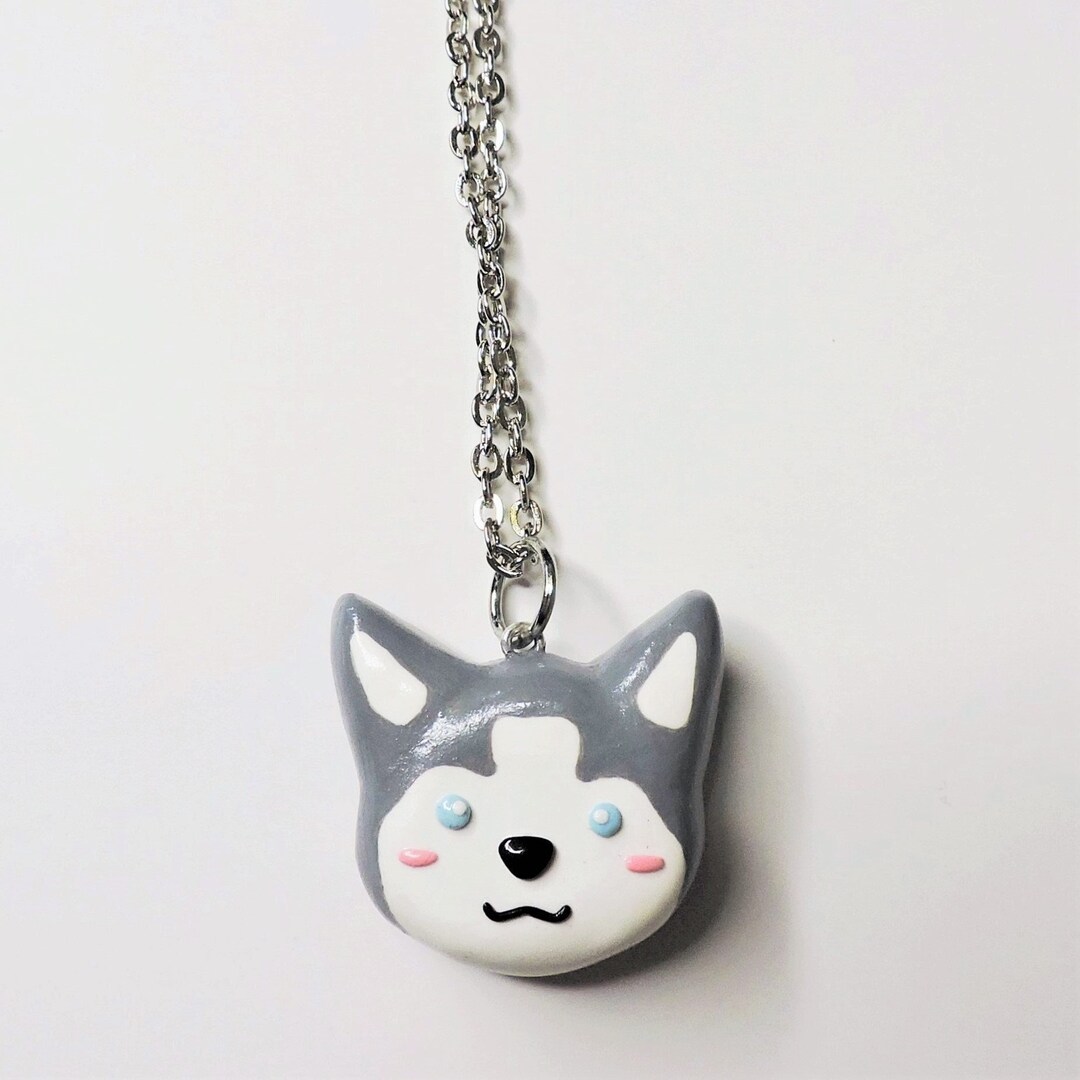 Cute Husky Clay Necklaces - Etsy