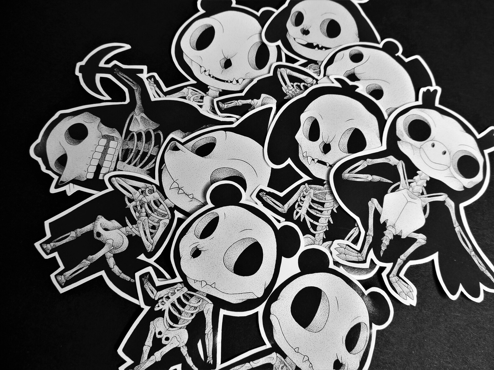 Skeleton Crossing Sticker Pack - Etsy
