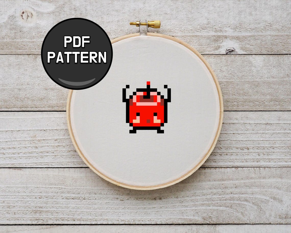 Stardew Valley Red Junimo Sprite Perler Cross Stitch Pattern (two Poses ...