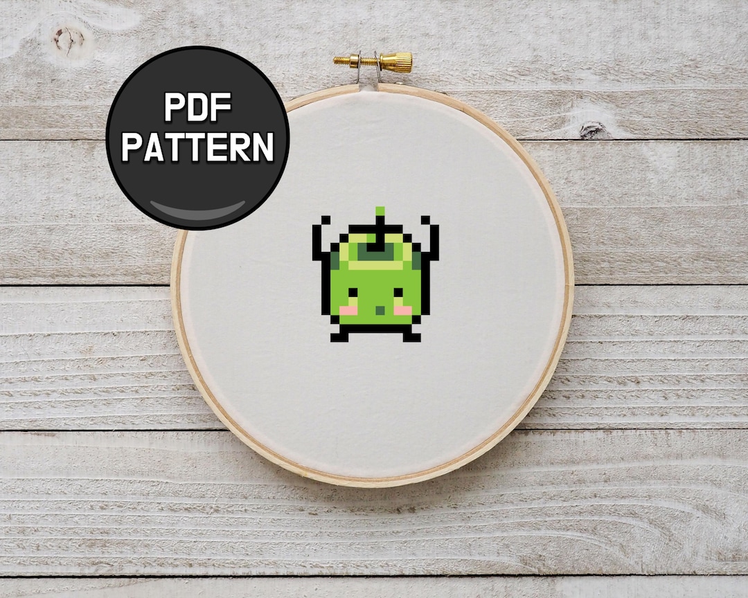 Stardew Valley Green Junimo Sprite Cross Stitch Pattern (2 Poses) - Etsy