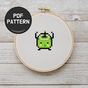 Stardew Valley Green Junimo Sprite Cross Stitch Pattern (2 Poses) - Etsy