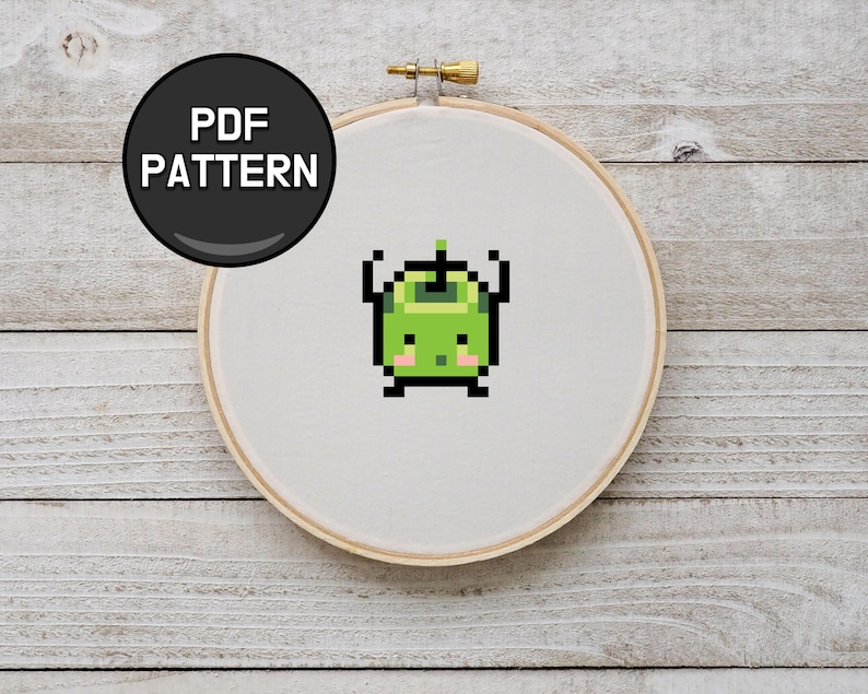Stardew Valley Green Junimo Sprite Cross Stitch Pattern (2 Poses) - Etsy