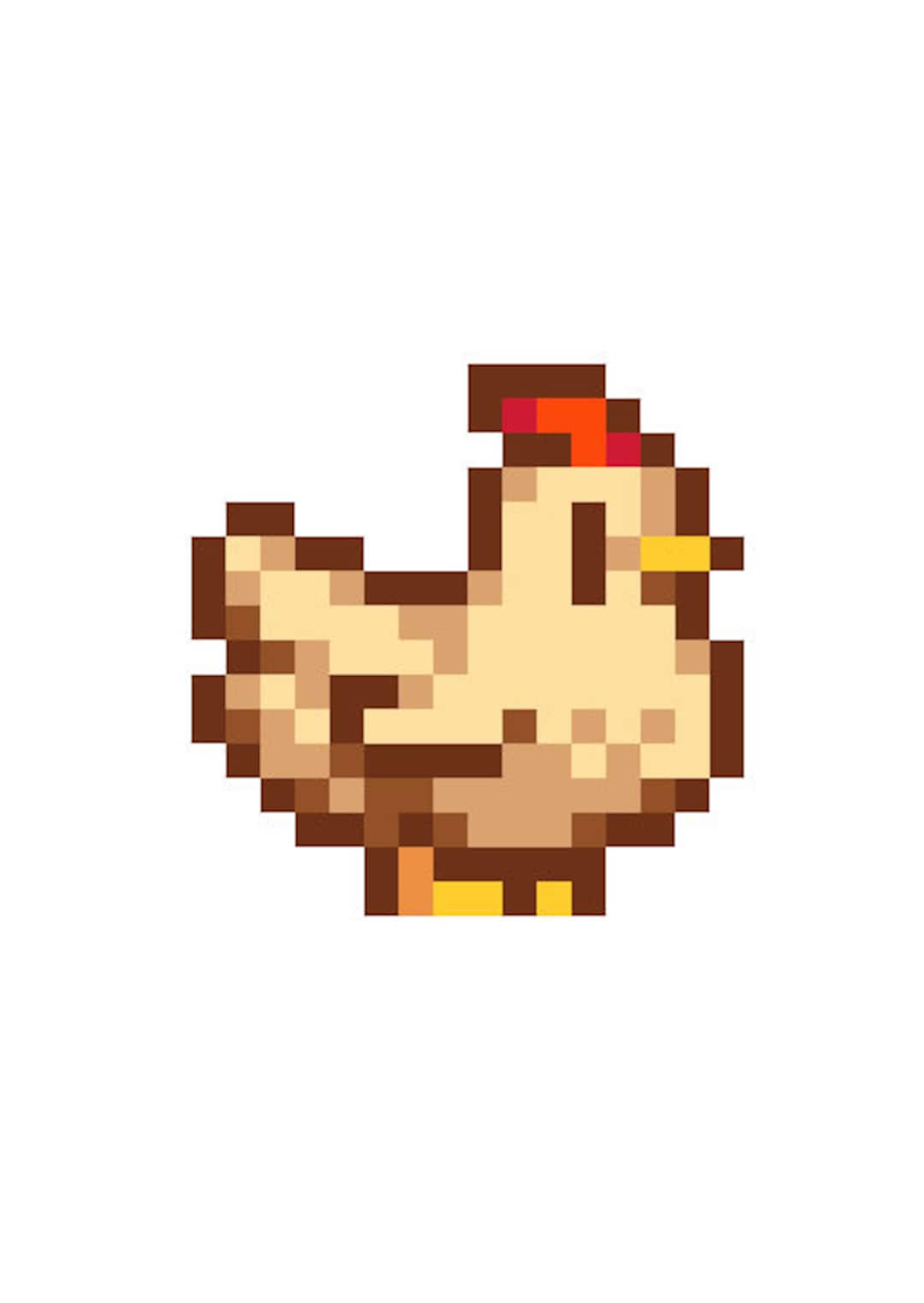 Stardew Valley White Chicken Cross Stitch Pattern - Etsy