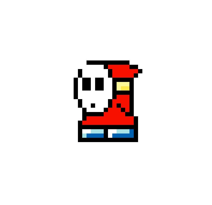 Shy Guy Cross Stitch Pattern (3 Colors) - Etsy