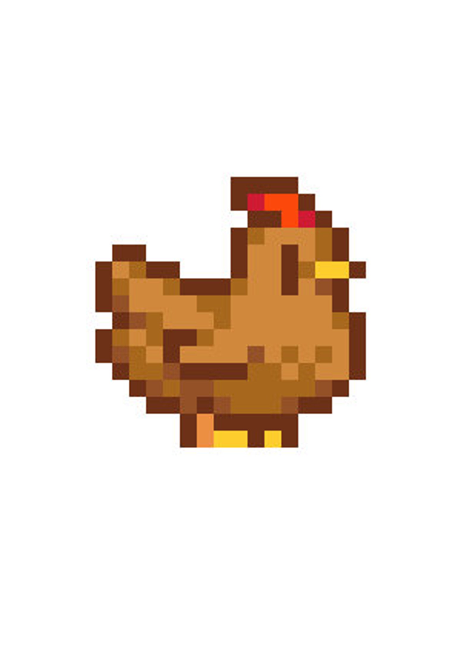 Stardew Valley Brown Chicken Cross Stitch Pattern - Etsy