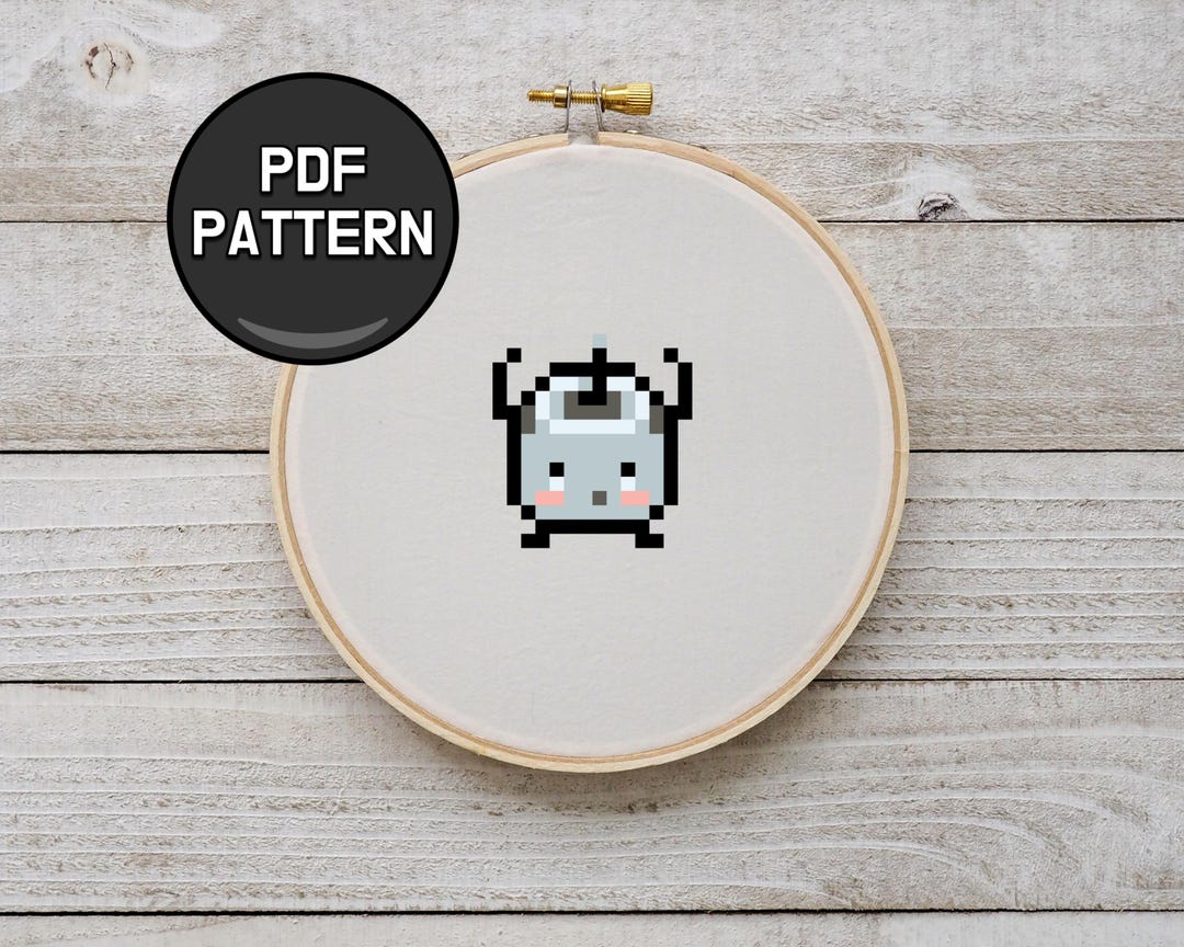 Stardew Valley Grey Junimo Sprite Cross Stitch Pattern (2 Poses) - Etsy
