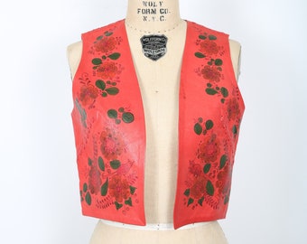 70s Char Dress Vintage 70s Char Dress Leather Handmade Hand Painted ...