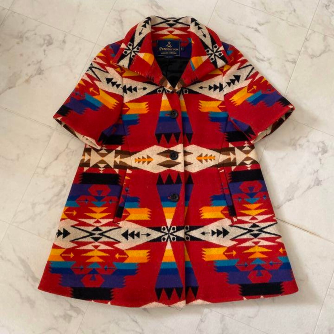 Pendleton Coat Jacket Overcoat Duster Red Opening Ceremony Wool ...