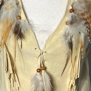 Vintage Halter Top 70s Suede Halter Top Feathers Boho Hippie - Etsy