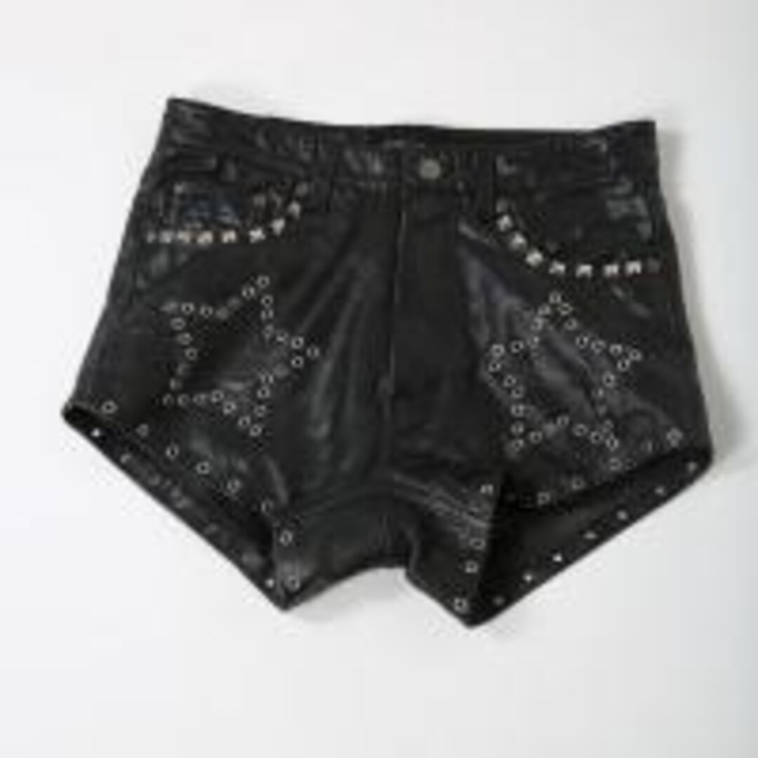 Upcycled Leather Star Studded Leather Shorts Festival Coachella Concert ...