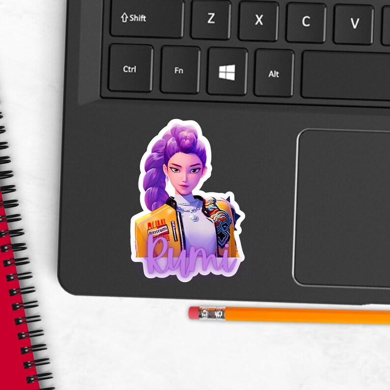 Kpop Demon Hunters Sticker, Rumi Character Sticker, Vinyl Waterproof ...