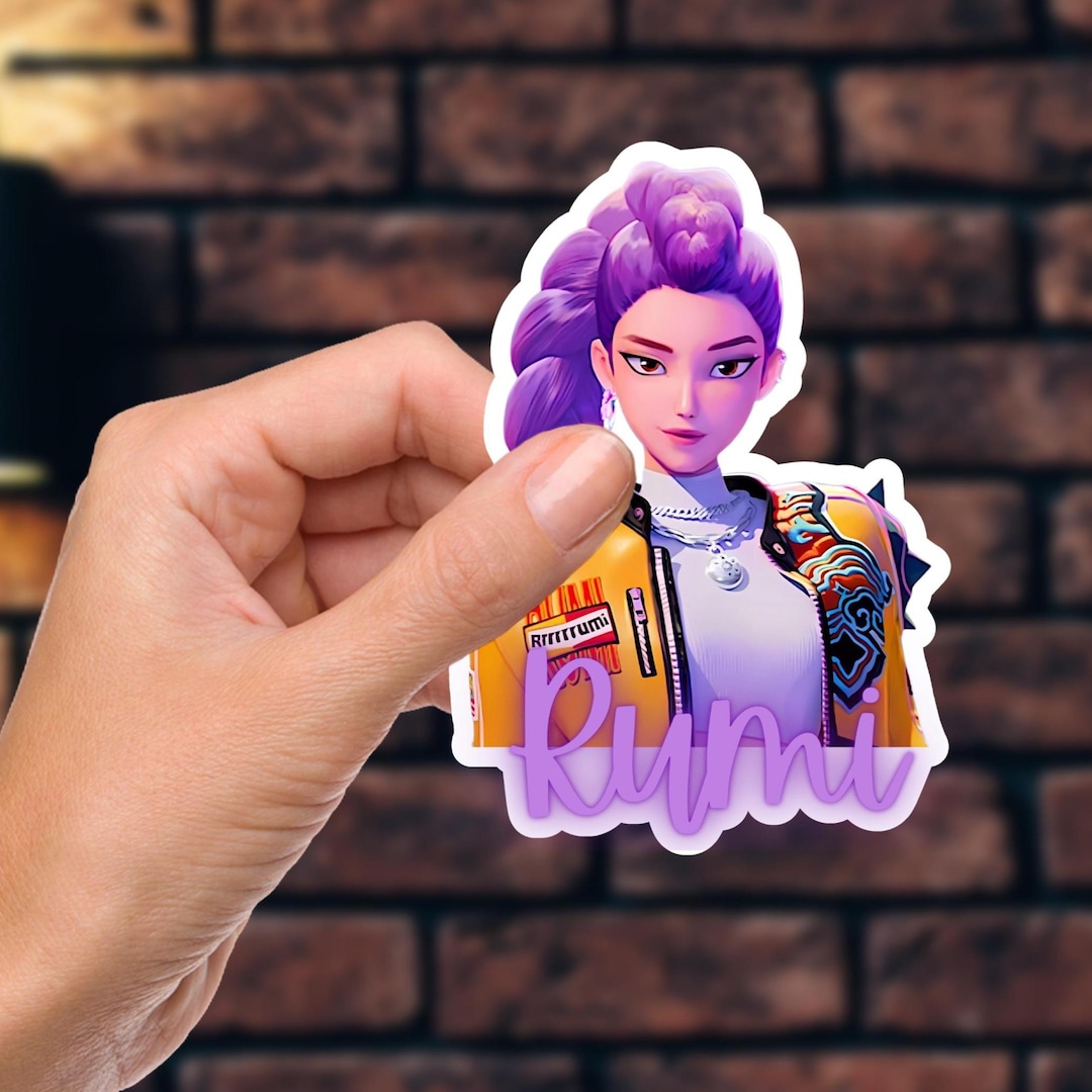 Kpop Demon Hunters Sticker, Rumi Character Sticker, Vinyl Waterproof ...